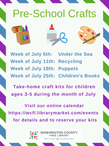 Pre-School Crafts: Children's Book Week Craft Kit | Washington County ...
